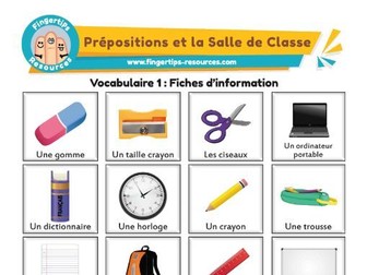 Salle de Classe et Prépositions Unit | Teaching Resources
