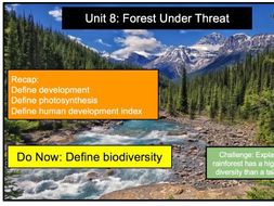 Forests Under Threat Revision | Teaching Resources