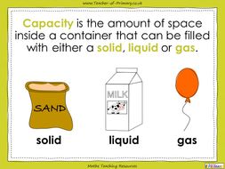 Measuring Capacity Using Non-Standard Units - Year 1 | Teaching Resources