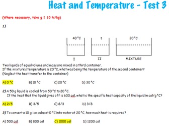 Bundle 1 - Thermal Energy (Heat and Temperature) | Teaching Resources
