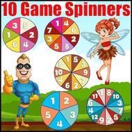 Game Spinners - 10 Printable & Smartboard Game Spinners | Teaching ...
