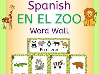 Spanish Zoo Animals Bundle - En El Zoo - Activities Puzzles Word Wall ...