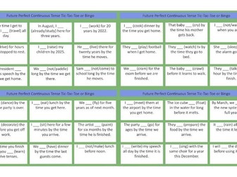 Future Perfect Continuous Tense 6 English Legal Text Game Bundle ...