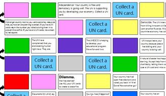United Nations Game Board and info sheet | Teaching Resources