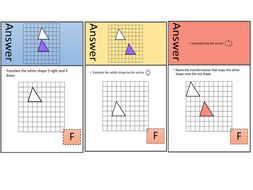Transformations - Translations treasure hunt | Teaching Resources