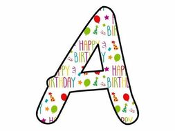 Printable display bulletin letters numbers and more: Happy Birthday ...
