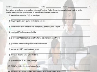 Subject Pronouns Spanish 4 Worksheet-2 Game-1 Exam Bundle | Teaching ...