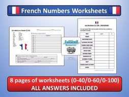 French Numbers (Les Nombres) Worksheets by FullShelf - Teaching ...