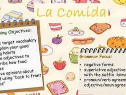 La Dieta Sana - Healthy Diet - Spanish GCSE - Spanish Food | Teaching ...