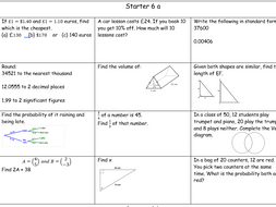 GCSE foundation starters | Teaching Resources