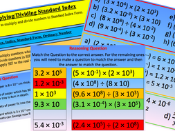 Multiplying and Dividing Standard Form | Teaching Resources