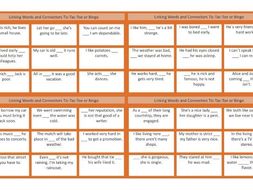 Linking Words and Connectors Legal Size Text Tic-Tac-Toe-Bingo Game ...