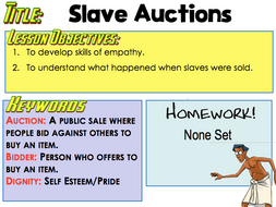 Slave Auction | Teaching Resources