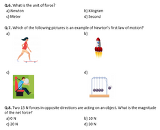 Newton's First Law of Motion - Worksheet | Distance Learning | Teaching ...