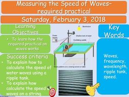 GCSE Required Practical - Measuring the Speed of Waves | Teaching Resources