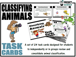 Classifying Animals Task Cards | Teaching Resources