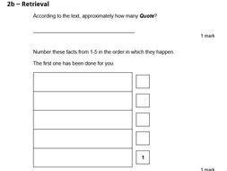 KS2 SATs Reading Question Template | Teaching Resources