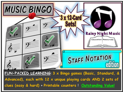 MUSIC BINGO Notation | Teaching Resources
