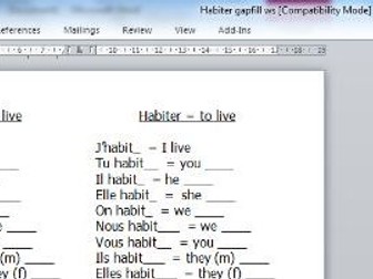 French KS3 grammar basics: verbs | Teaching Resources