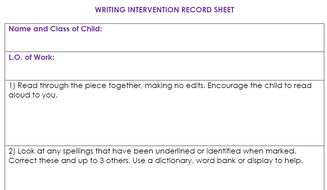 Writing Intervention Kit: Form&Guidance | Teaching Resources