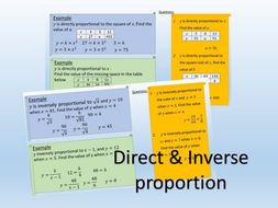 Direct & Inverse Proportion Revision | Teaching Resources