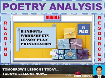 POETRY ANALYSIS LESSON AND RESOURCES | Teaching Resources