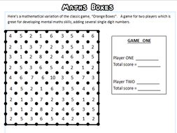 Dots and Boxes. A mental maths strategy game for KS2 | Teaching Resources