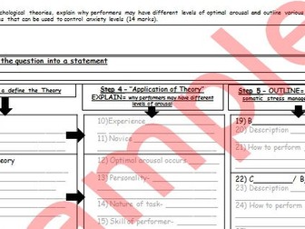 Extended Question Development for A Level PE Psychology Unit | Teaching ...