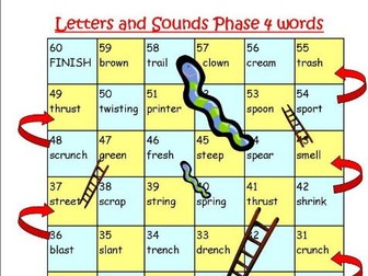 Snakes and Ladders Phonics and spelling game Bundle | Teaching Resources