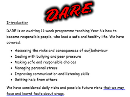 Year 6 DARE report template | Teaching Resources