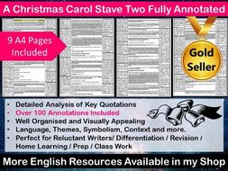 A Christmas Carol Stave Two Fully Annotated | Teaching Resources