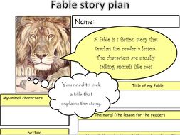 KS1 & 2 Fable planning template. | Teaching Resources