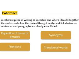 Grammar Lesson 27: Cohesive devices | Teaching Resources