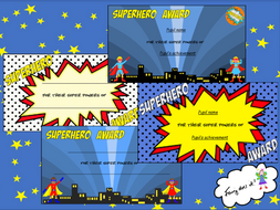 Superhero Award Certificates - generic | Teaching Resources