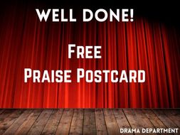 Drama Praise Postcard | Teaching Resources
