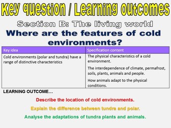 New AQA GCSE The Living World- Cold Environments Lesson #5 | Teaching ...