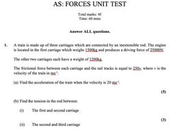 NEW A-level Maths: AS (Year 12) Statistics and Mechanics Unit Tests ...