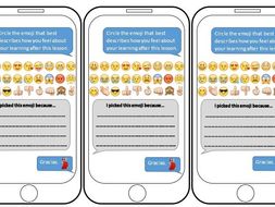 Emoji self assessment | Teaching Resources