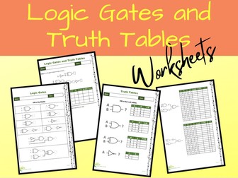 Inside a computer, binary, logic gates and truth tables worksheets and ...
