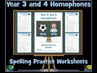 Homophones: Year 3 and 4 by Krazikas | Teaching Resources