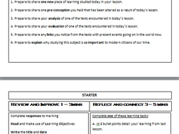 STARTER/PLENARY exit ticket | Teaching Resources
