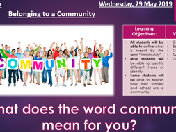 What does Community mean? | Teaching Resources