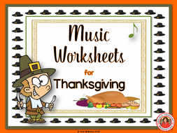 THANKSGIVING Themed Music Worksheets | Teaching Resources