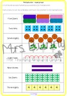 Multiplication - equal groups card sort | Teaching Resources