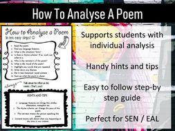 Unseen Poetry - How to Analyse a Poem in 10 Steps! | Teaching Resources