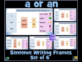 'a' or 'an' Article Determiners Bundle | Teaching Resources