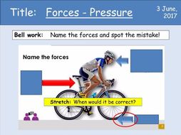 Year 7 Forces lesson 6 - Pressure | Teaching Resources