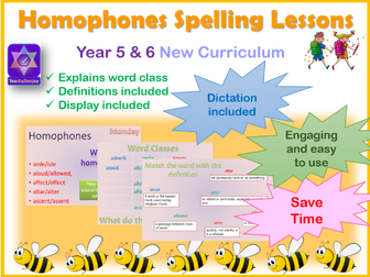 Spelling Lessons Years 5/6 Whole Term 5 | Teaching Resources