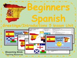 Beginner Spanish - Greetings and Introductions Bundle | Teaching Resources