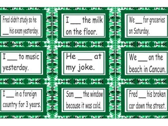 Past Simple Tense with Regular Verbs 6 English Legal Text Game Bundle ...